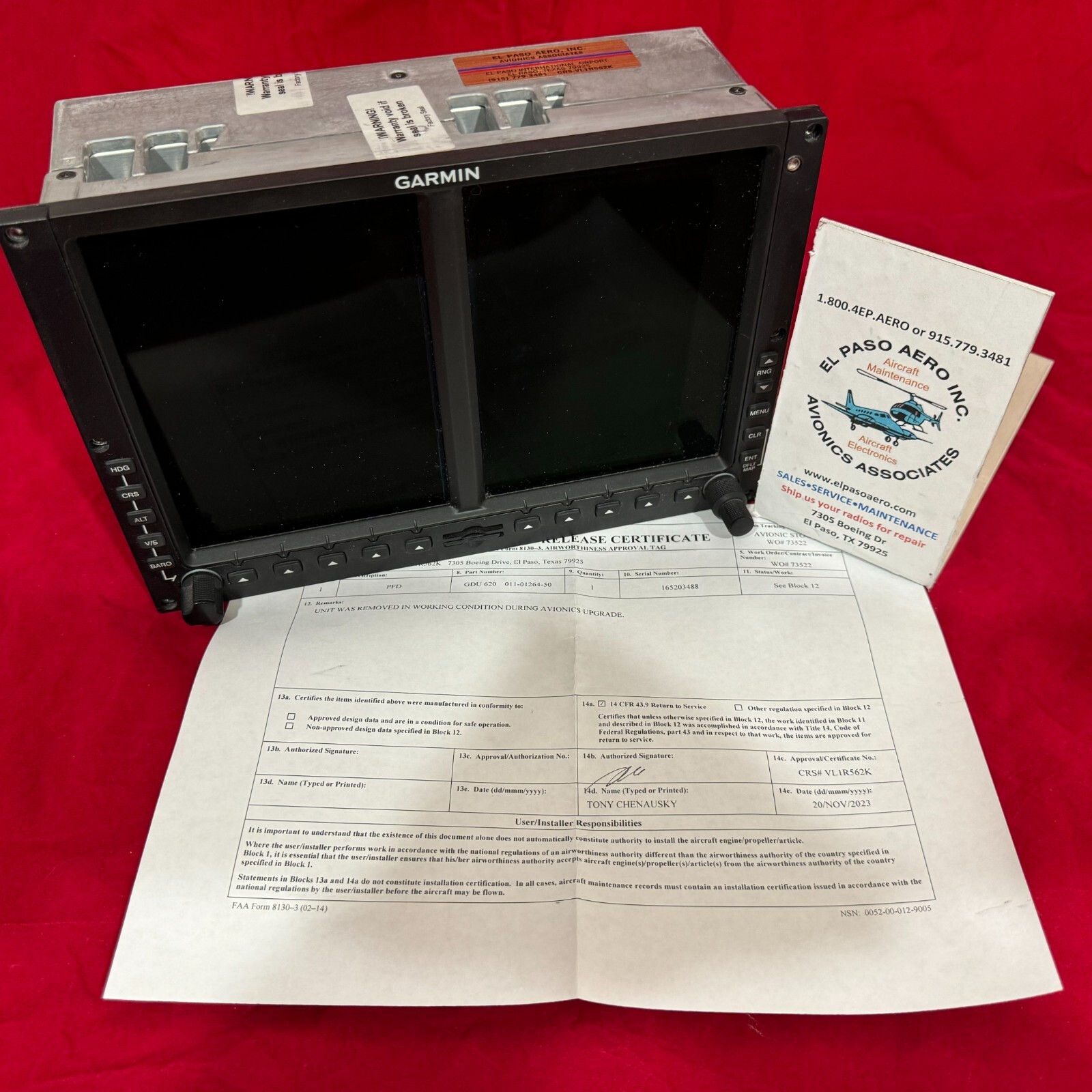 Garmin GDU 620 G500 Display P/n 011-01264-50 for sale online | eBay