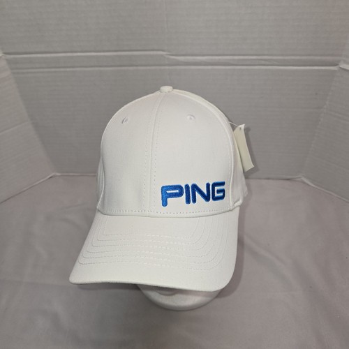 Ping Golf Strapback Hat Mens White Blue Embroidered Nwt Sample See Pics ...