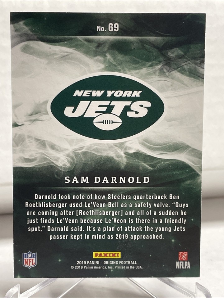 SAM DARNOLD 2019 PANINI ORIGINS RED PARALLEL CARD #d/299! JETS SEAHAWKS ...