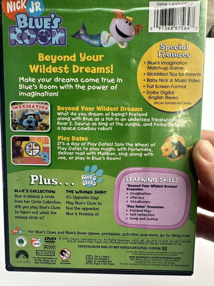 Blue’s Clues Blue’s Room Nick Jr. Nickelodeon 2 DVDs | eBay