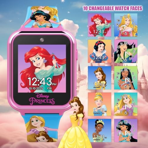 Disney's Princess Kids' Touchscreen Interactive Smartwatch, Built in ...