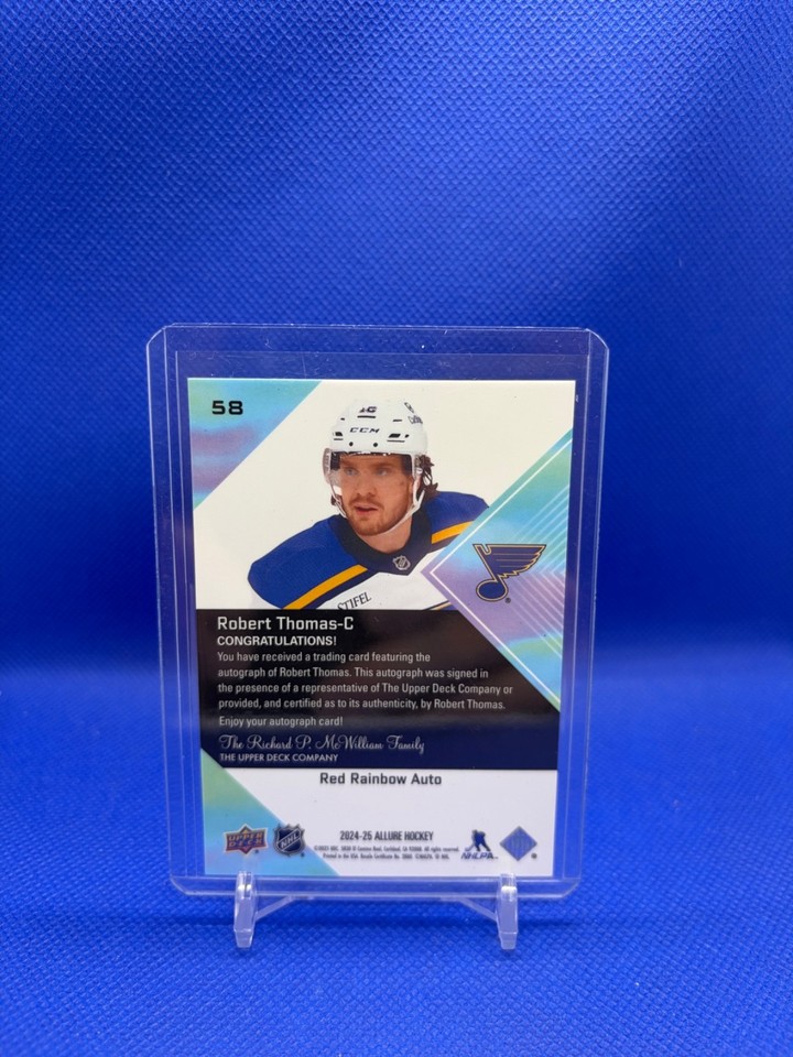 2024-25 Upper Deck Allure Auto Red Rainbow Robert Thomas #58 St. Louis ...
