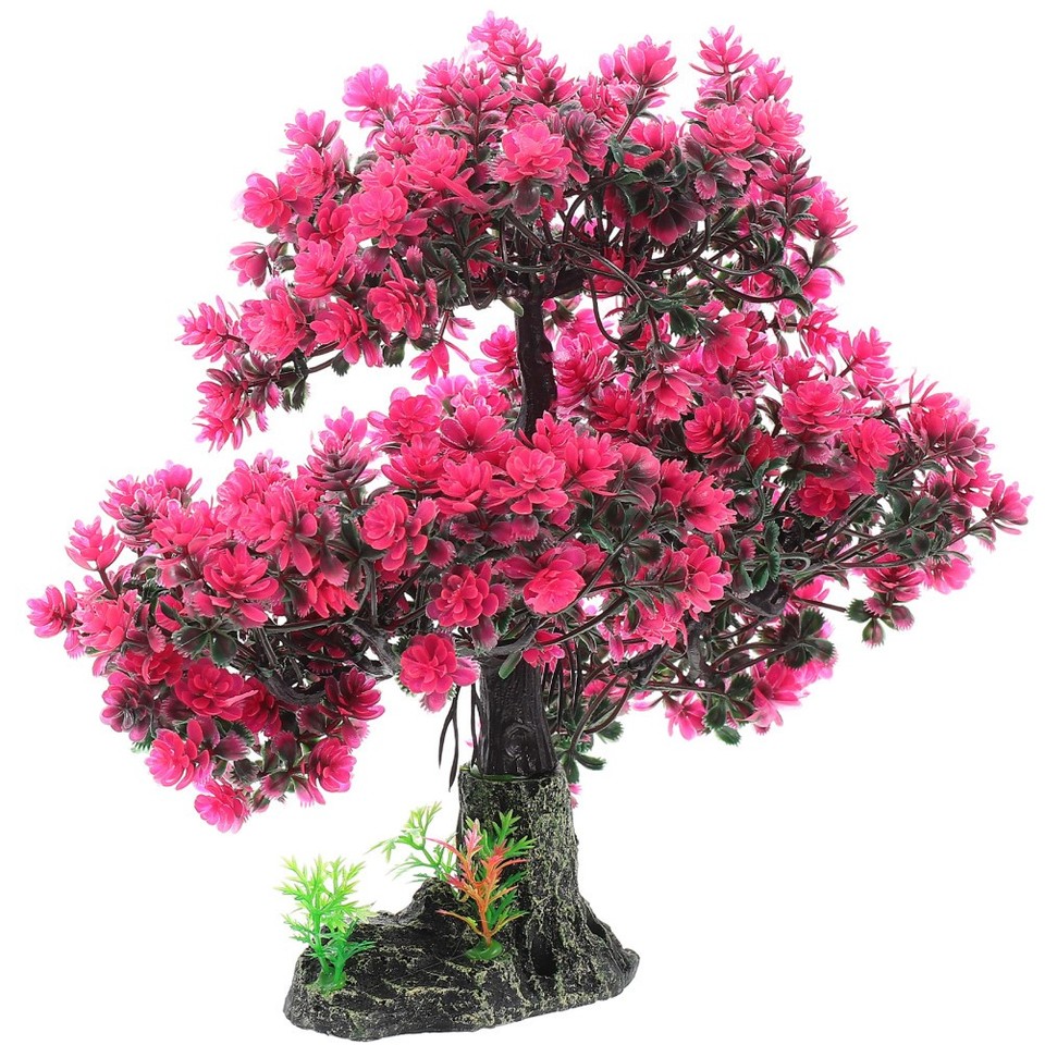 Aquarium Tree Decoration Resin Plastic Tree Ornament Fish Tank ...
