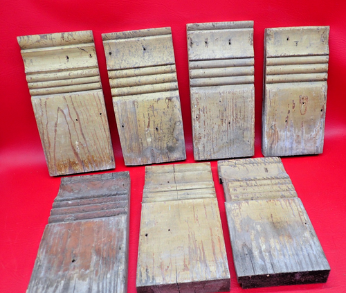 7 Matching Antique Plinth Blocks Trim Architectural Salvage 10 3/4 x 5 ...