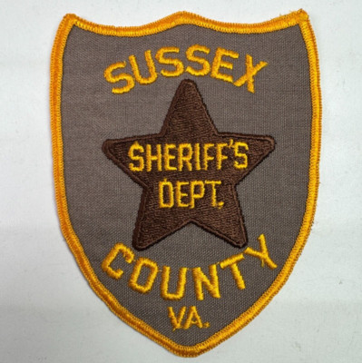 Sussex County Sheriff Virginia VA Patch W1 | eBay