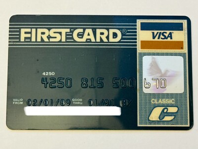 Vintage First Card Classic Visa Credit Card ️Expired in 1991 ️FCC ...