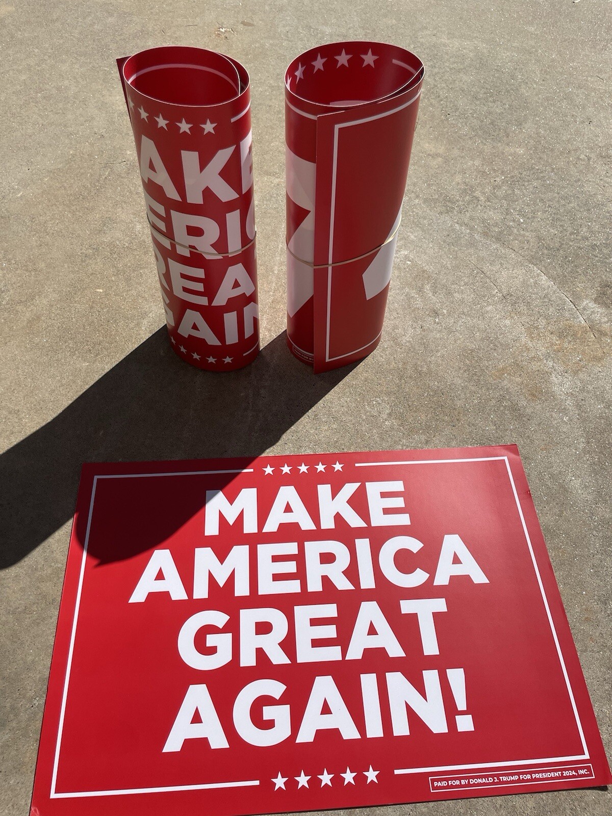 DONALD TRUMP 2024 Official Campaign Placard/Rally Sign MAGA ...