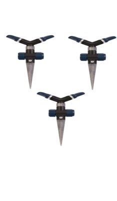 3 Gilmour Metal Spike Base Whirling Sprinkler 1800 sq ft ~ New | eBay