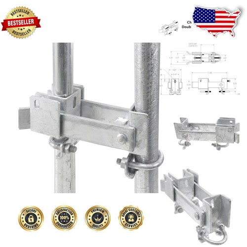 Commercial Double Gate Latch: Strong Arm Security for 1-5/8" & 2" Gate ...