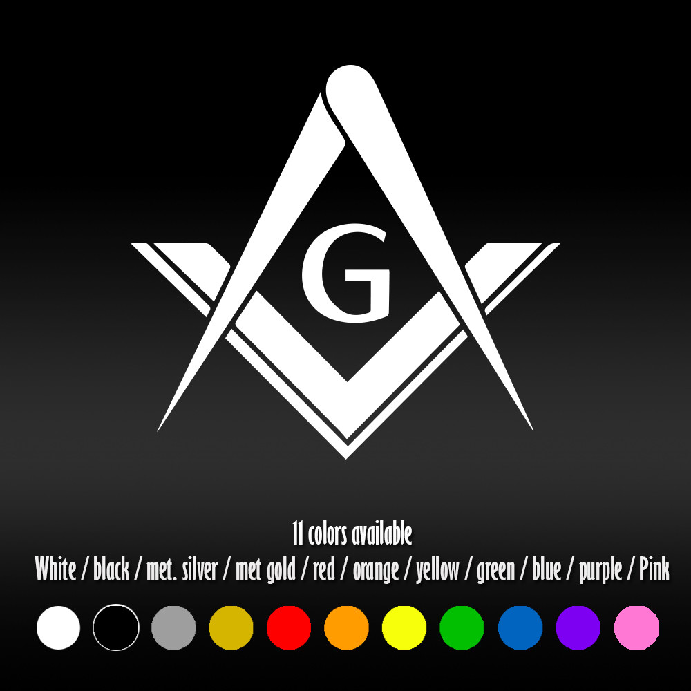 6" Masonic Emblem Freemason Bumper Car Window Diecut Vinyl Decal ...