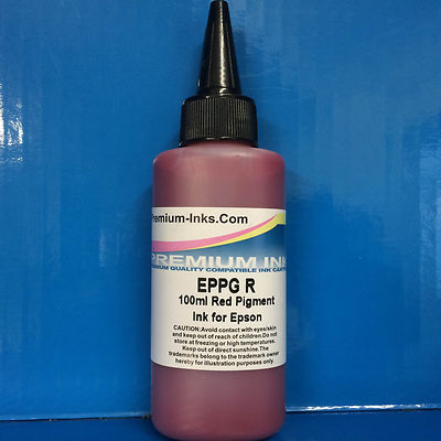 2 x 100ml PIGMENT RED Refill Ink Fits Epson R800 R1800 R1900 R2000 ...