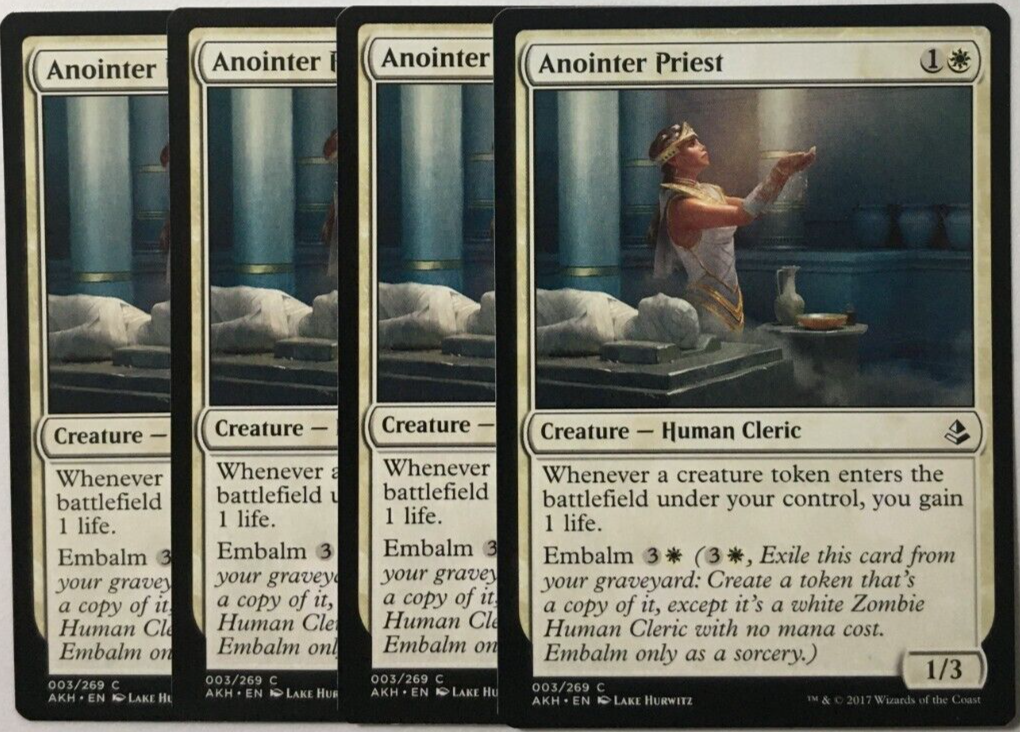 MTG 4X ANOINTER PRIEST 003/269 AMONKHET COMMON NEAR MINT-PLAYSET | eBay