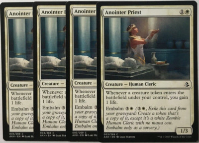 MTG 4X ANOINTER PRIEST 003/269 AMONKHET COMMON NEAR MINT-PLAYSET | eBay