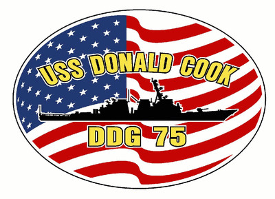 USS DONALD COOK DDG 75 Oval Decal / Sticker Military USN U S Navy S07 ...