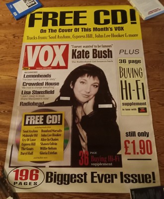 KATE BUSH OF FRONT COVER OF MAGAZINE ORIGINAL 40 X 60 INCHES POSTER ...