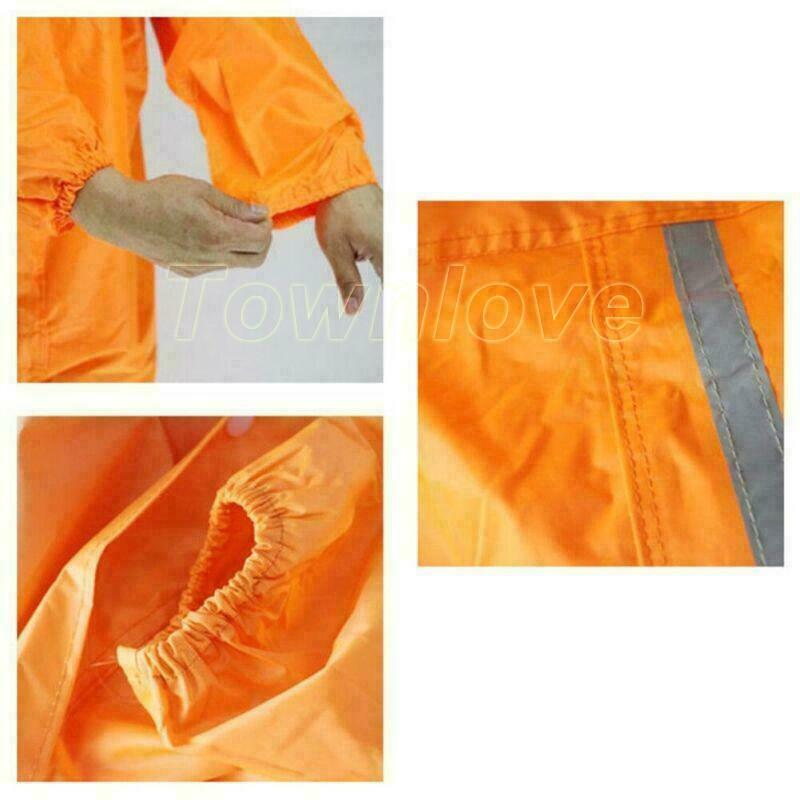 Mens Rain Suit Overalls Waterproof Raincoat Full Body Jumpsuit Rainwear ...
