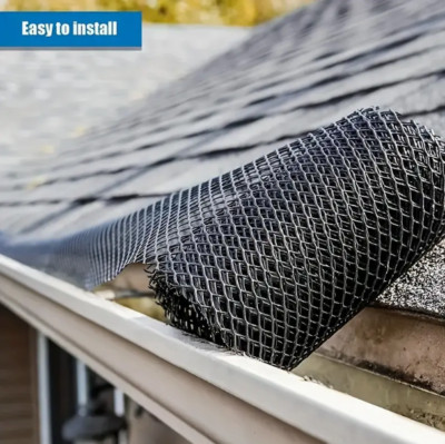 Rain Gutter Guard. Plastic Mesh Gutter Screen. Leaf Gutter Guard. 2 ...