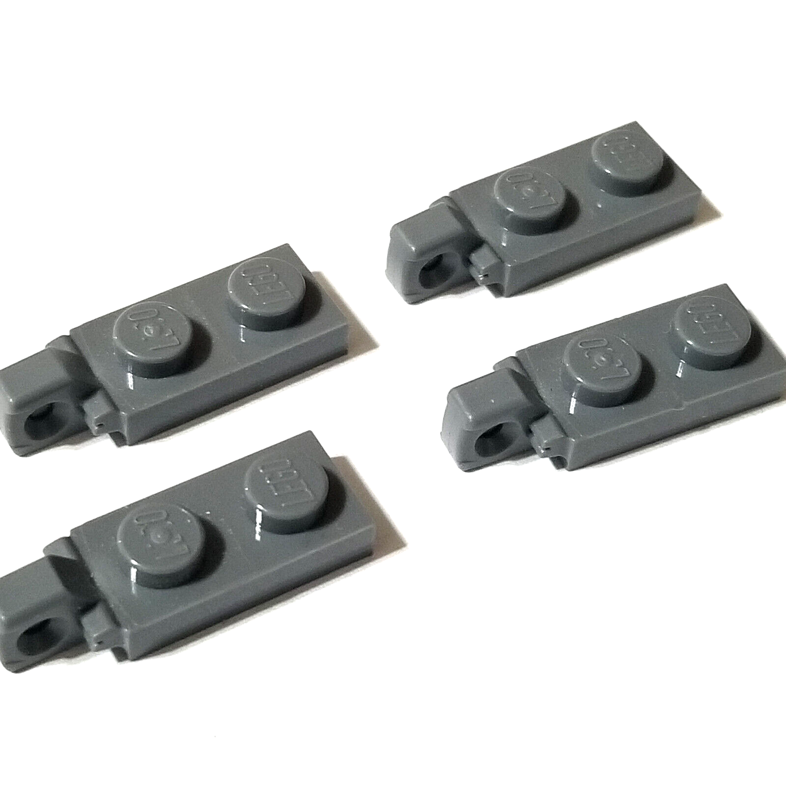 LEGO 1x2 Hinge Plate Locking w/ Single Finger on End Dark Bluish Gray ...