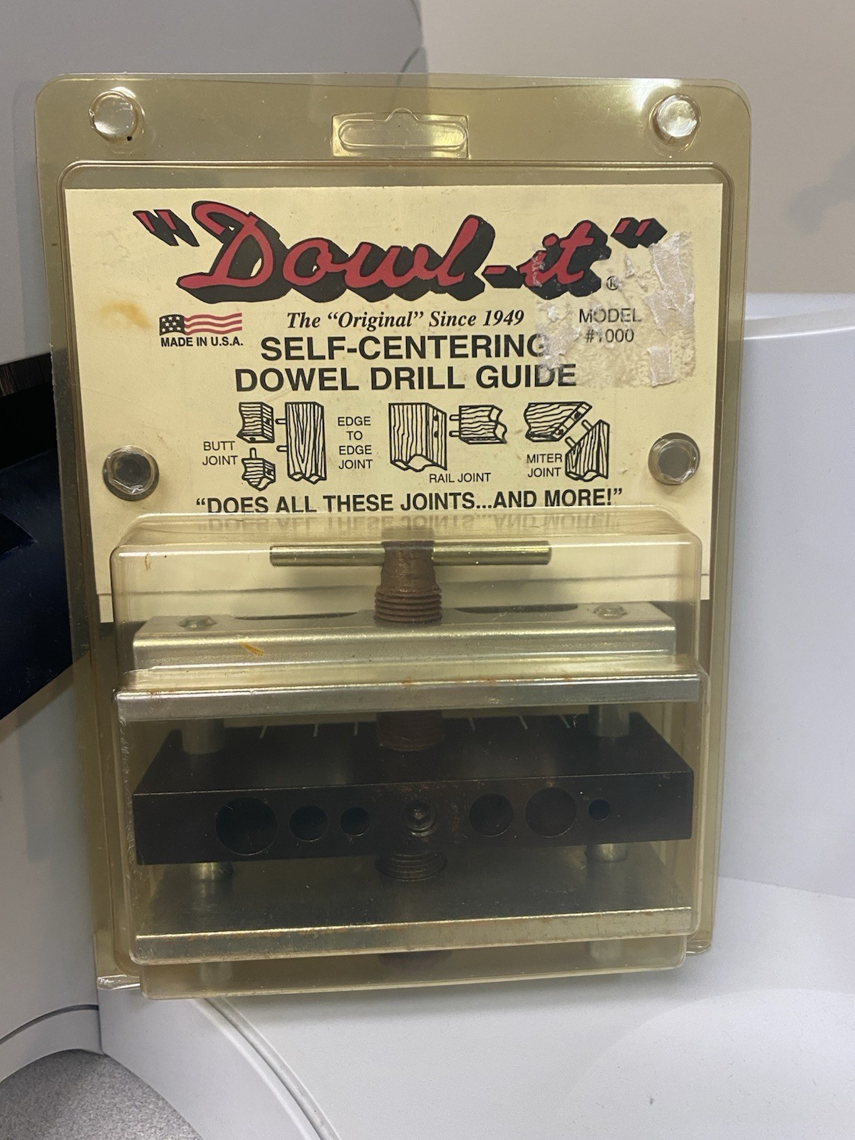 Dowl-it Self Centering Dowel Pin Drill Guide Vise Tool model 1000 Made ...