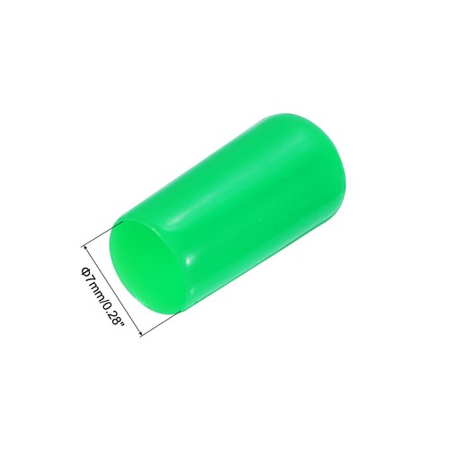 50pcs Rubber End Caps 7mm ID Vinyl PVC Screw Thread Protectors Green | eBay
