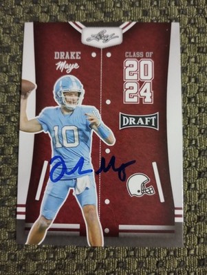DRAKE MAYE 2024 LEAF CLASS OF 24 AUTO NEW ENGLAND PATRIOTS AUTOGRAPH | eBay