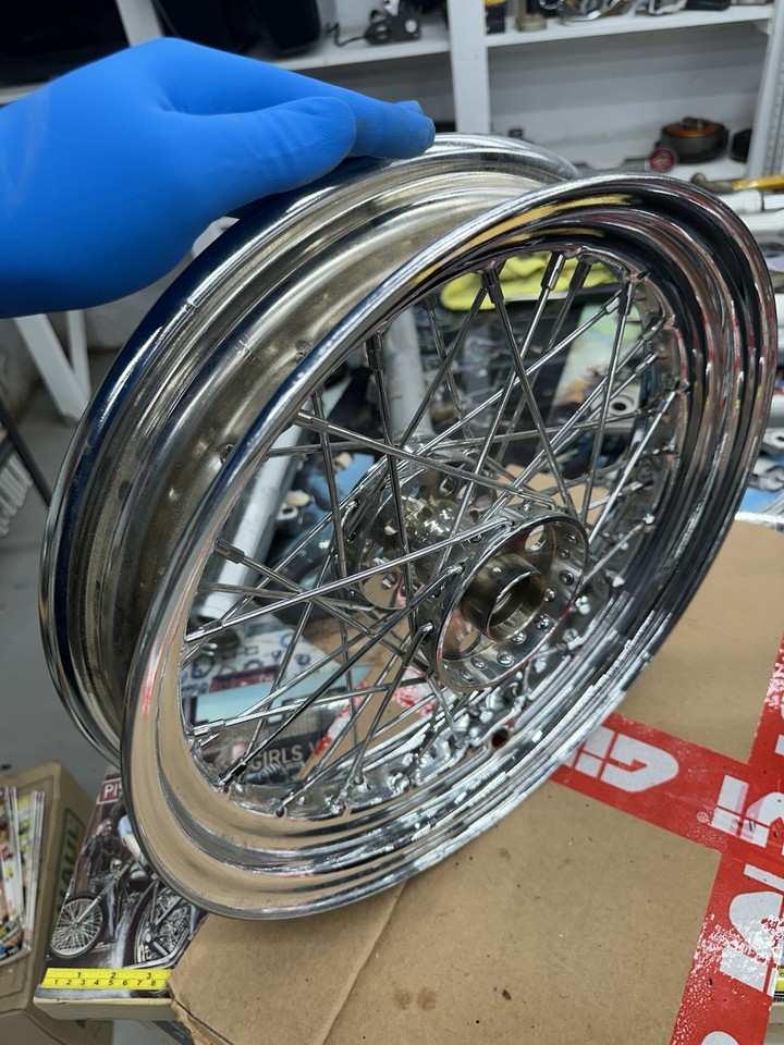 Harley 16 Mid Star Hub Wheel Shovelhead 1967 - 72 Chrome | eBay