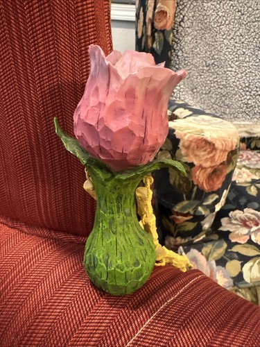Vintage Set of 2 Anthropomorphic Flower Shelf Sitters Jointed Rose ...