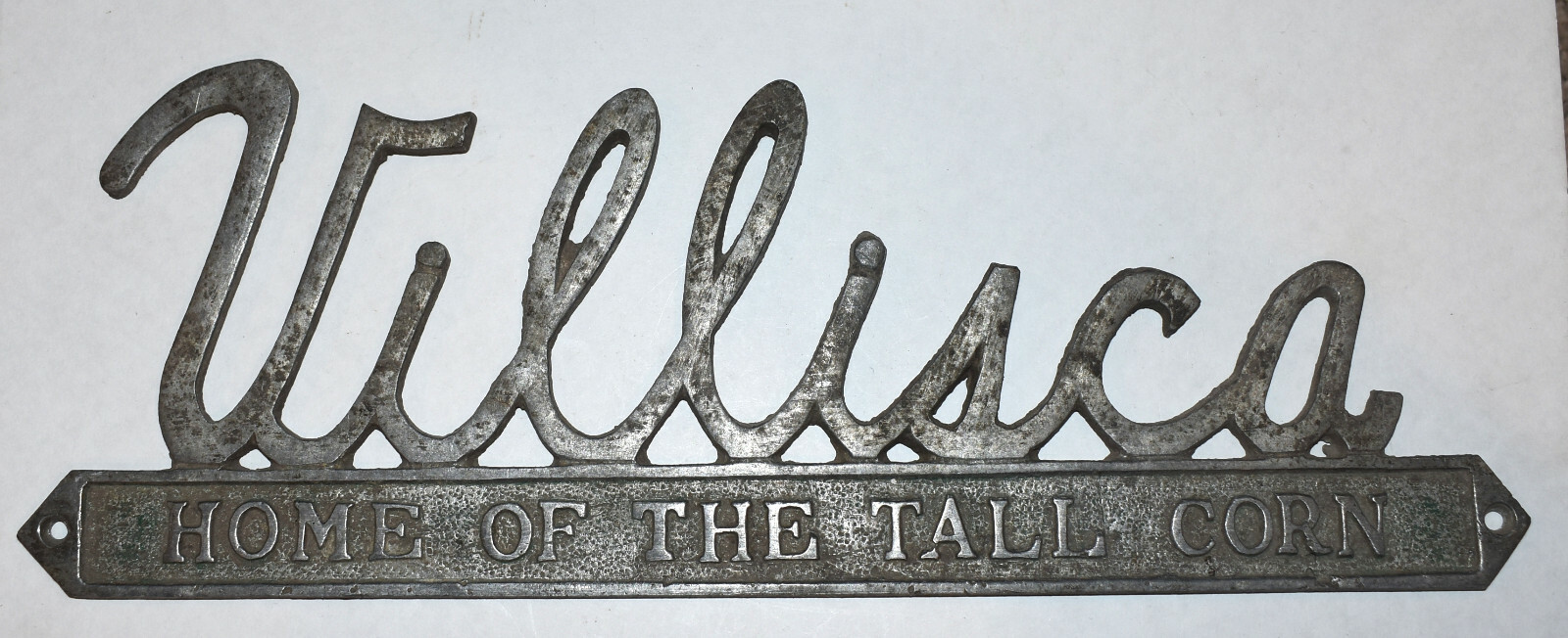 Vintage Villisca IA Home of Tall Corn License Plate Topper Axe Murders ...