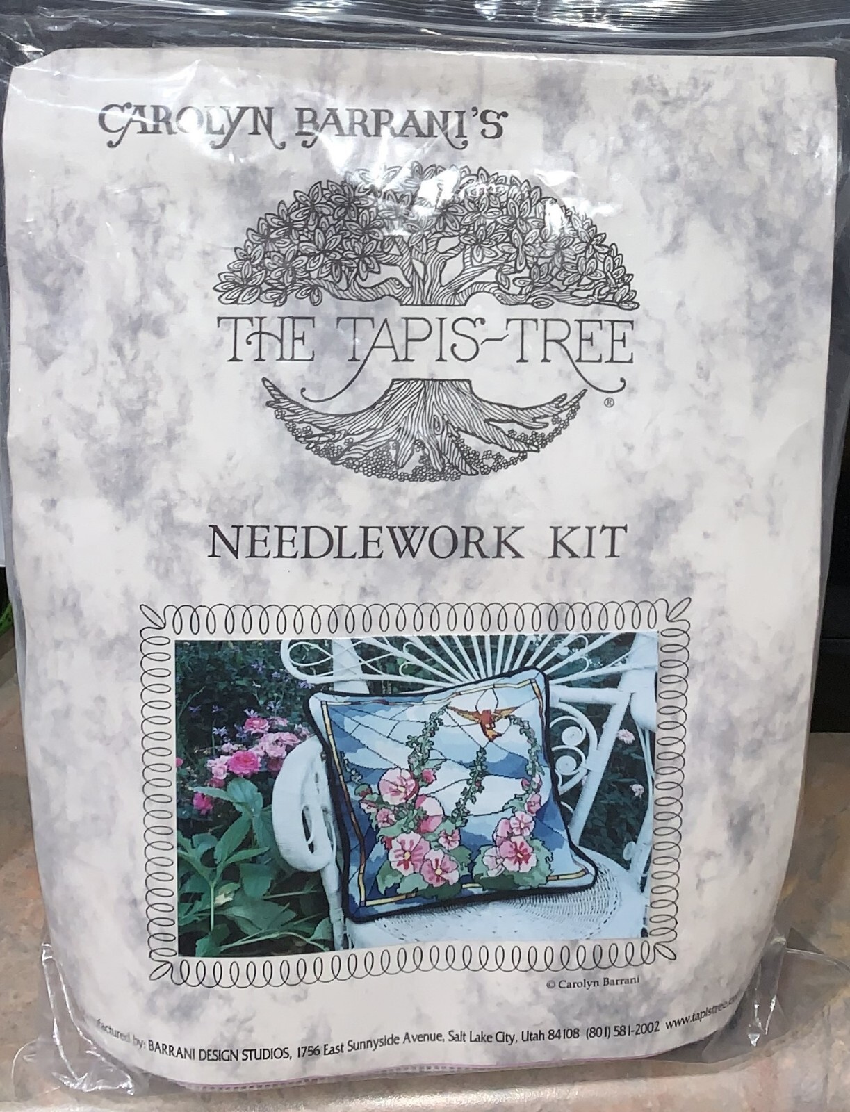 Carolyn Barrani's Tapis Tree Needlework Kit #BDS-N103P Hollyhocks ...