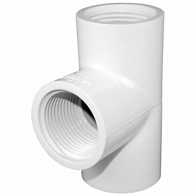 Schedule 40 PVC Pipe Fittings, Tee, 1-In., FIP x FIP x FIP PVC 02402 ...