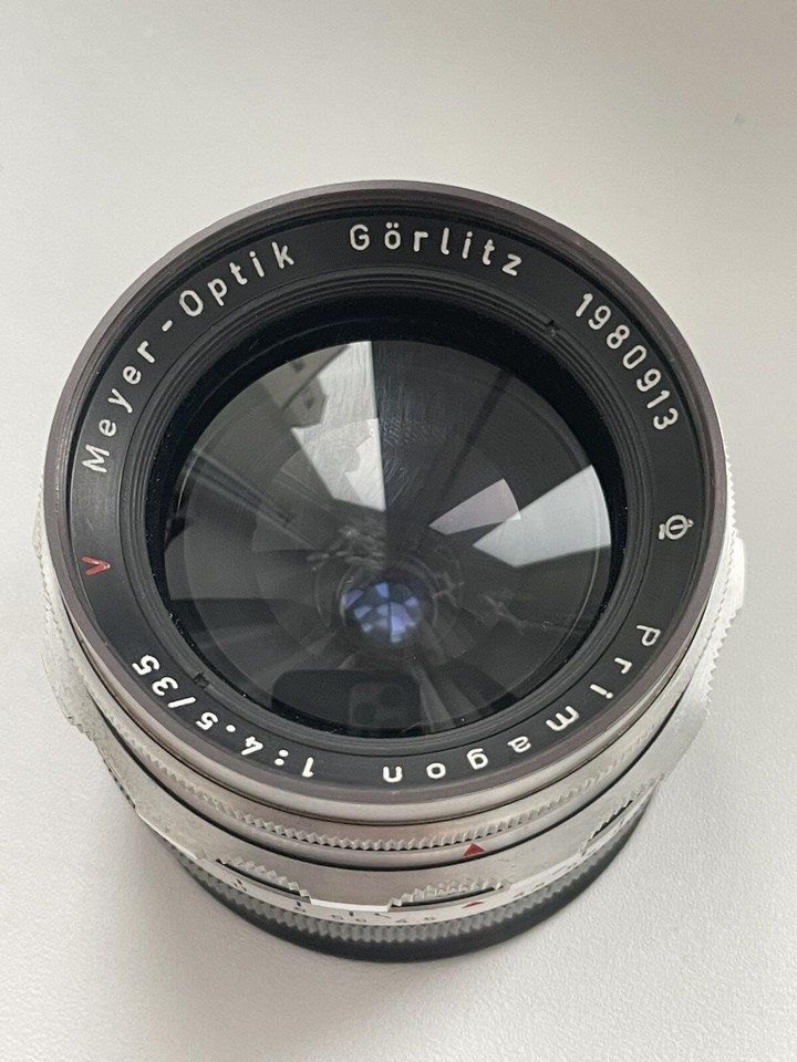 VINTAGE EXAKTA MOUNT MEYER-OPTIK GORLITZ RED V 35MM F4.5 PRIMAGON ...