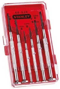 Stanley PRECISION WATCHMAKER SCREWDRIVER SET 6Pcs Phillips & Pozidriv ...