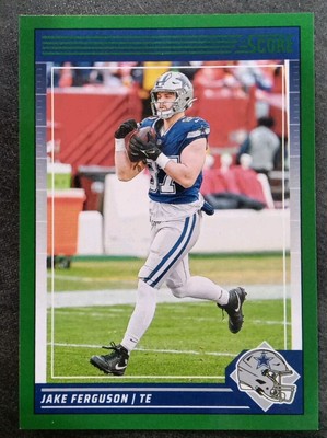 2024 SCORE Football Jake Ferguson Green Parallel Dallas Cowboys #76 | eBay