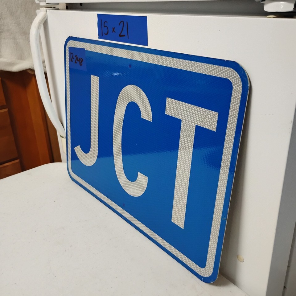 Street Traffic Road Highway Sign JUNCTION Blue JCT 21"X 15" 12-248 | eBay