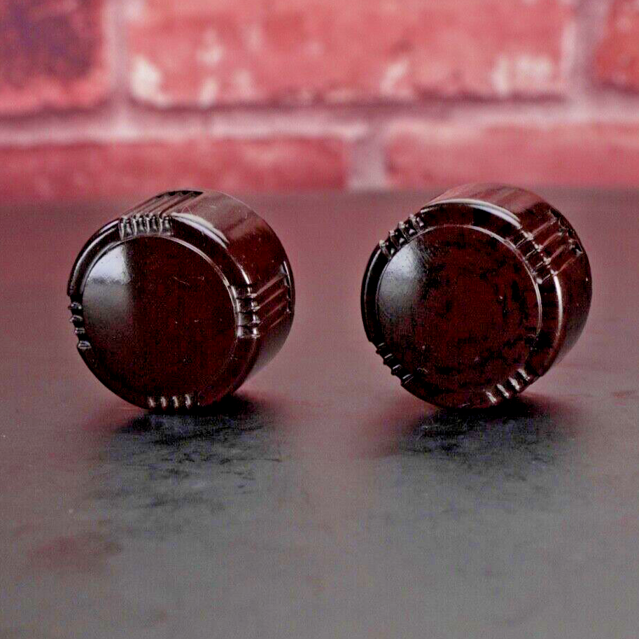 Classic Vintage Radio Knobs Bakelite Deco 1930s-40s 2pc 1/4" Set Screw ...
