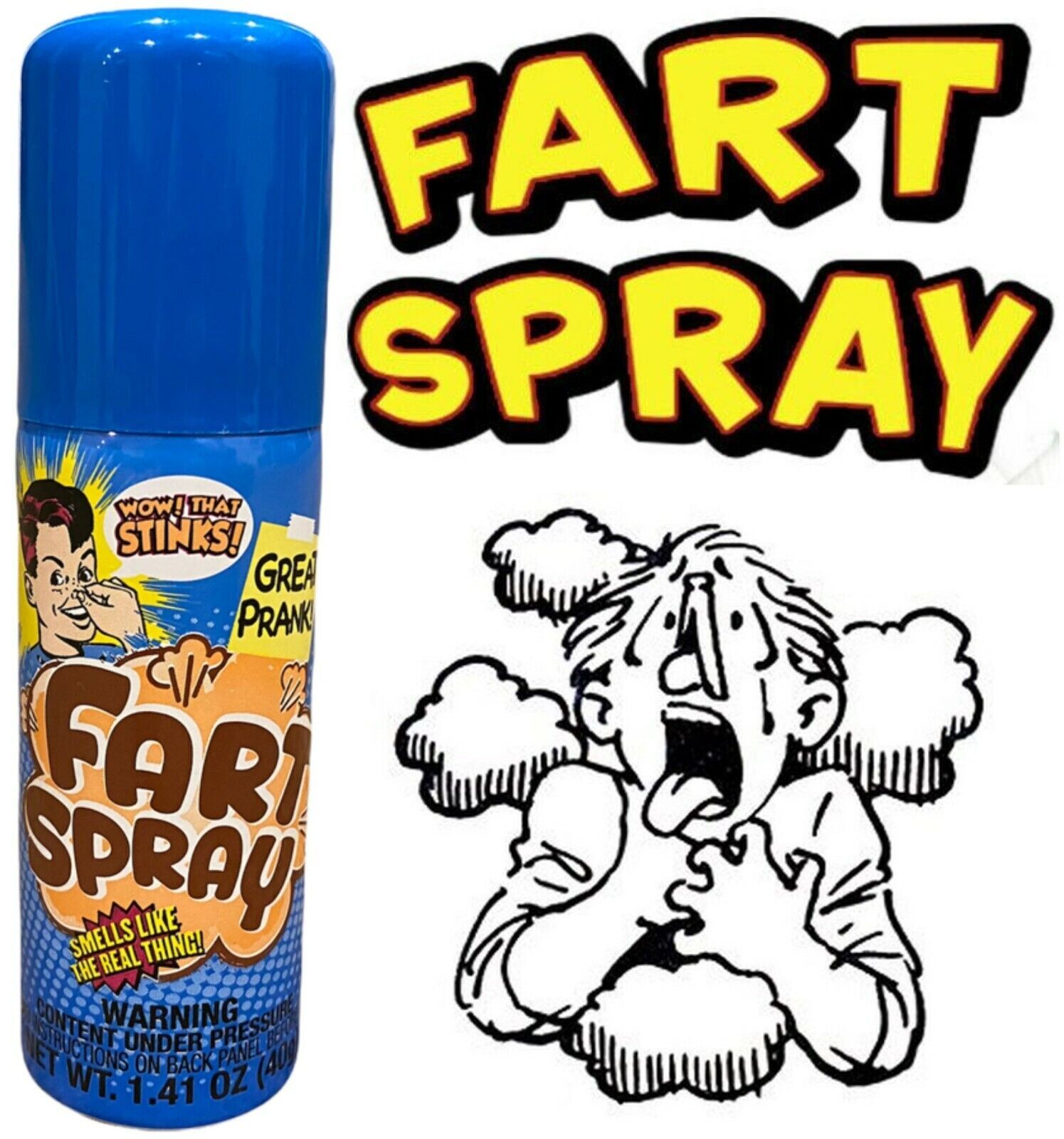 LARGE FART SPRAY CAN - GaG Liquid Stinky Poop Ass Turd Vomit Puke Stink ...
