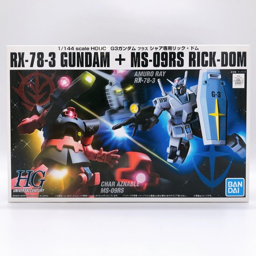 HGUC 1/144 RX-78-3 Gundam + MS-09RS Rick Dom Model Kit Bandai Japan NEW ...