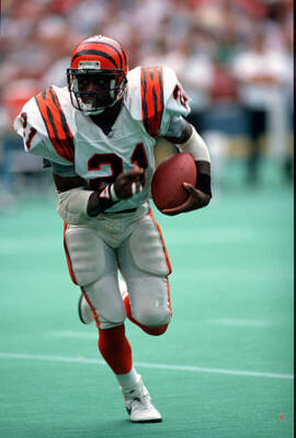 James Brooks Cincinnati Bengals carries the ball v Pittsburg- Football ...