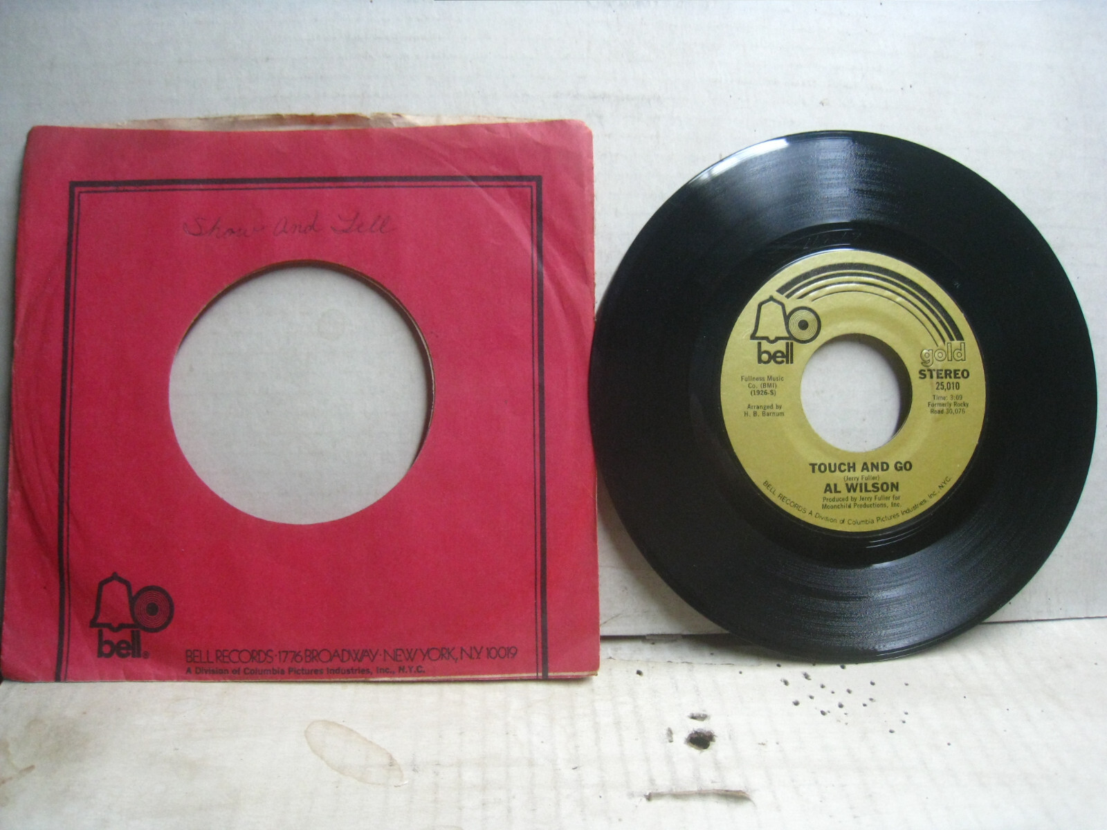 Al Wilson Touch and Go / Show and Tell *Bell 45 rpm | eBay
