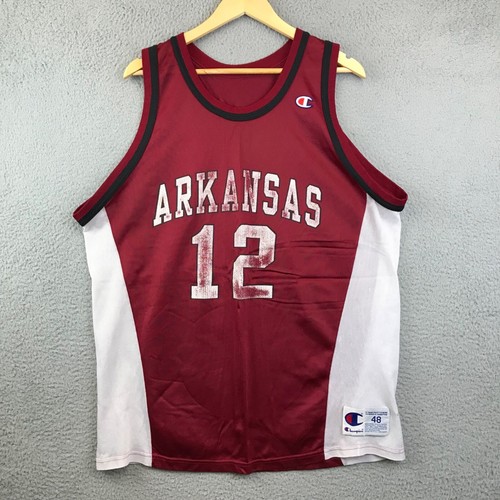 Vintage Arkansas Razorbacks NCAA Basketball Jersey Champion Jersey #12 ...