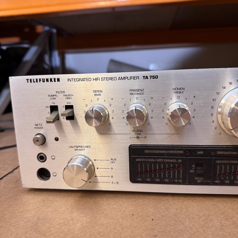Vintage Telefunken TA750 Integrated Stereo Amplifier German Hifi ...