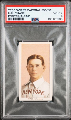 T206 Hal Chase Portrait Pink Sweet Caporal Back PSA 4 | eBay