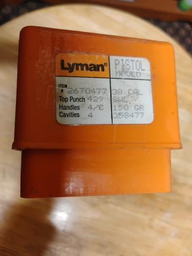 Lyman 358477 4-Cavity Bullet Mold 38 SPL 357 Mag, 150 Gr. Lead Cast ...