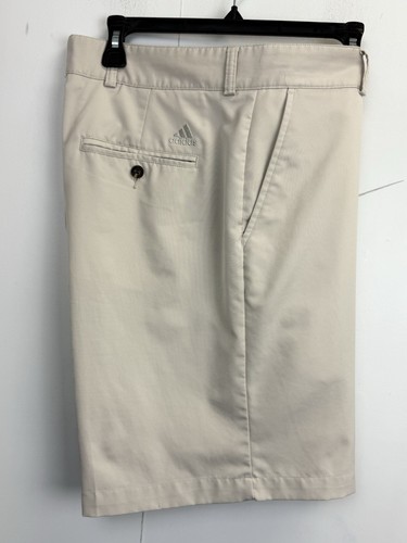 adidas Golf Shorts Men's Size 36 Flat Front Beige Climalite Stretch ...