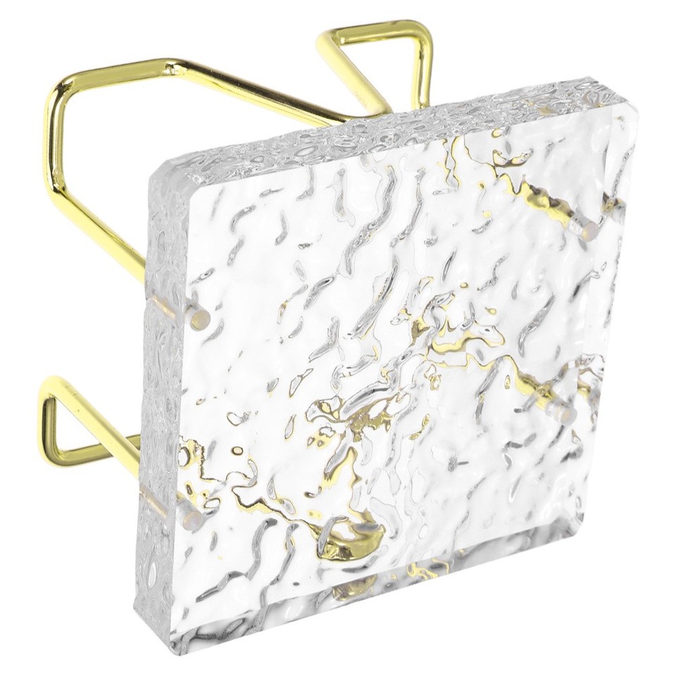 Desktop Memo Holder Stand: Acrylic Paperweight Card Holder - Metal Wire ...