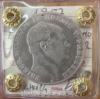 Coin Prussia Frederick William Thaler 1857 Sealed Qbb Subalpina | eBay