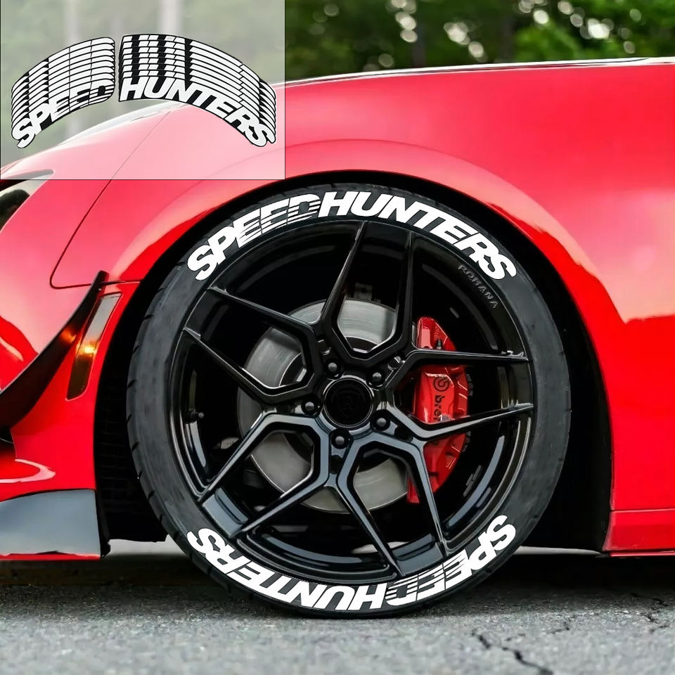 8 Sets SPEEDHUNTERS Permanent Tire Lettering Sticker 1.38'' 15''-24 ...