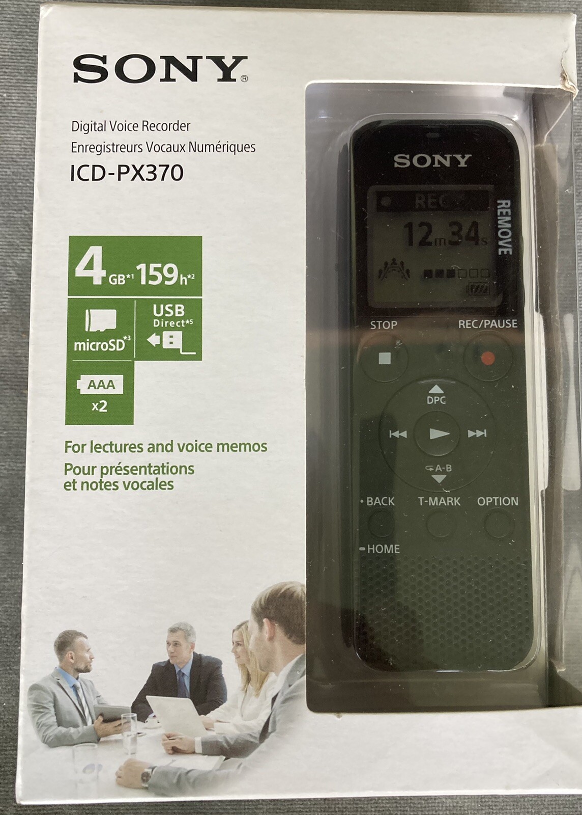 Sony PX Series ICD-PX370 4GB Mono Portable Mini Digital Voice Recorder | eBay