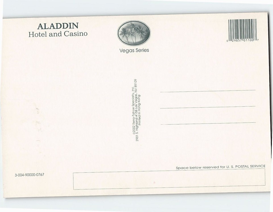 Postcard Aladdin Hotel & Casino Las Vegas Nevada | eBay