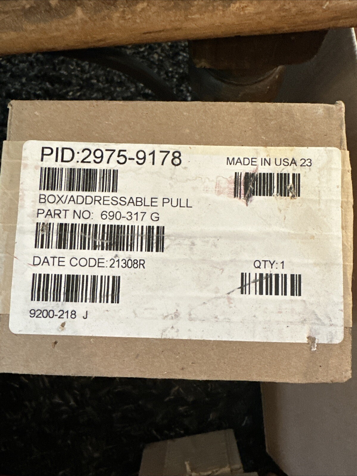 Simplex Red Fire Alarm CDT Pull Station Back Box 690-317 G - 2975-9178 ...